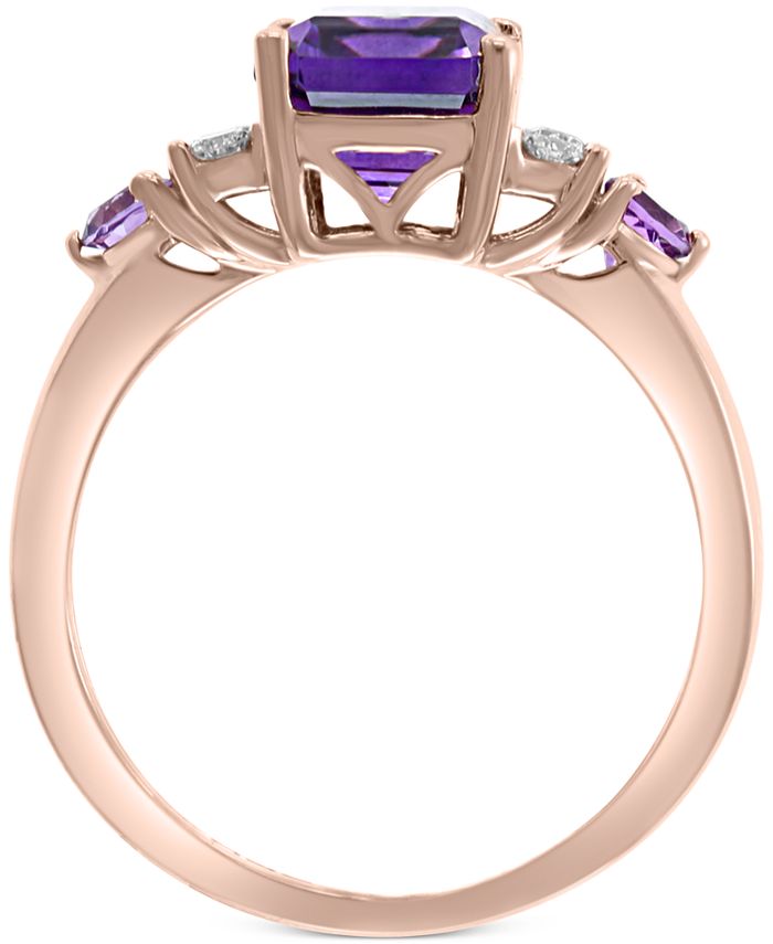 EFFY Collection EFFY® Amethyst (2-1/3 ct. t.w.) & Diamond (1/8 ct. t.w ...