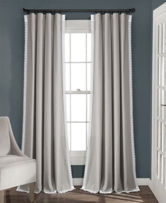 Rosalie Lace Trim Curtain Collection - Macy's