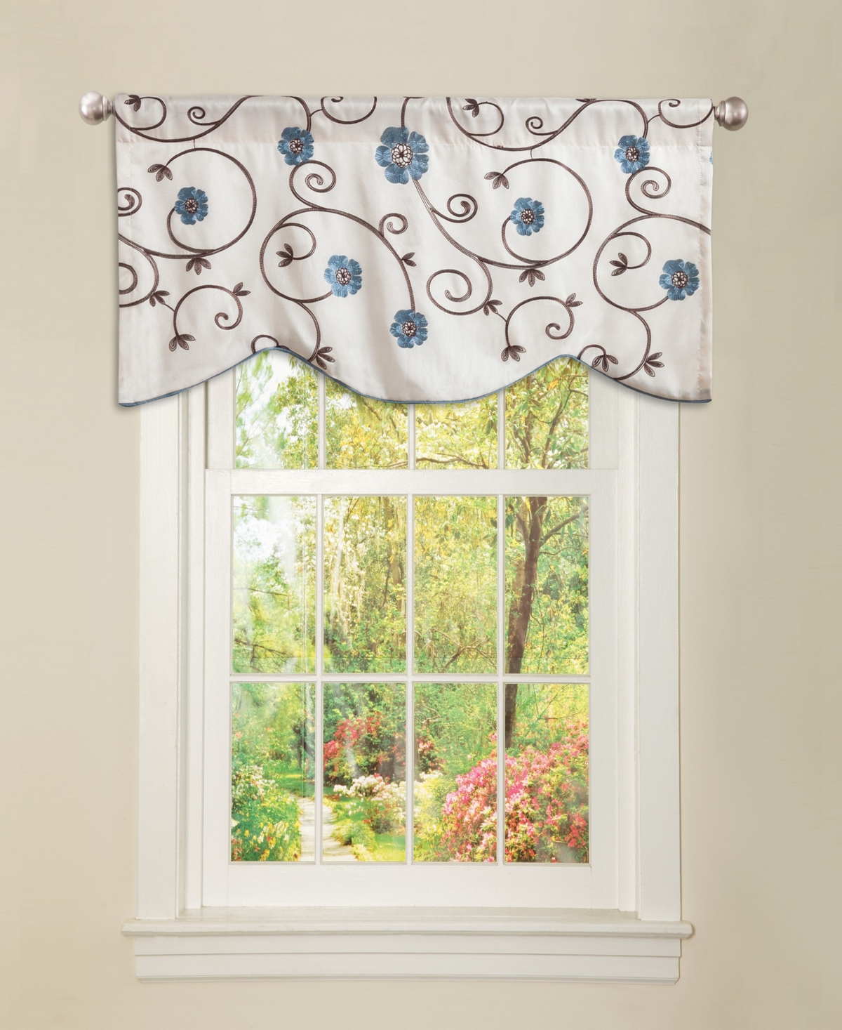 Click here for Royal Garden 42x18 Single Valance - Blue prices