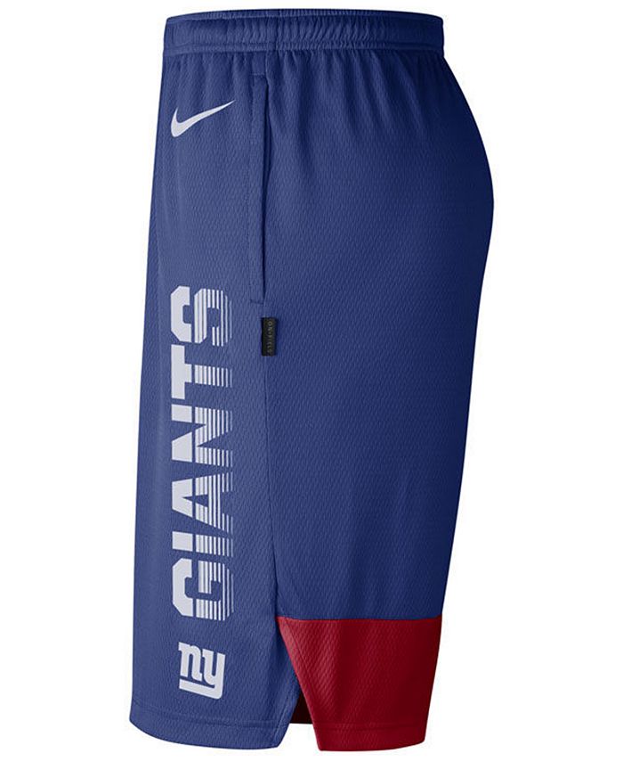 Nike Men's New York Giants Player Knit Breathe Shorts - Macy's