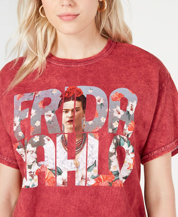 True Vintage Cropped Cotton Frida-Graphic T-Shirt - Macy's