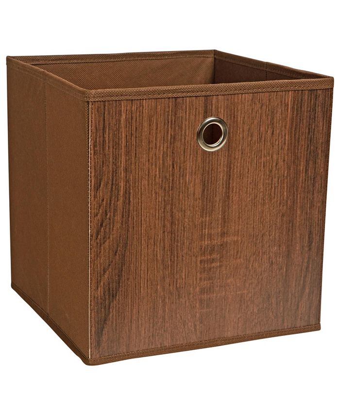 Simplify Faux Wood Storage Cube - Macy's