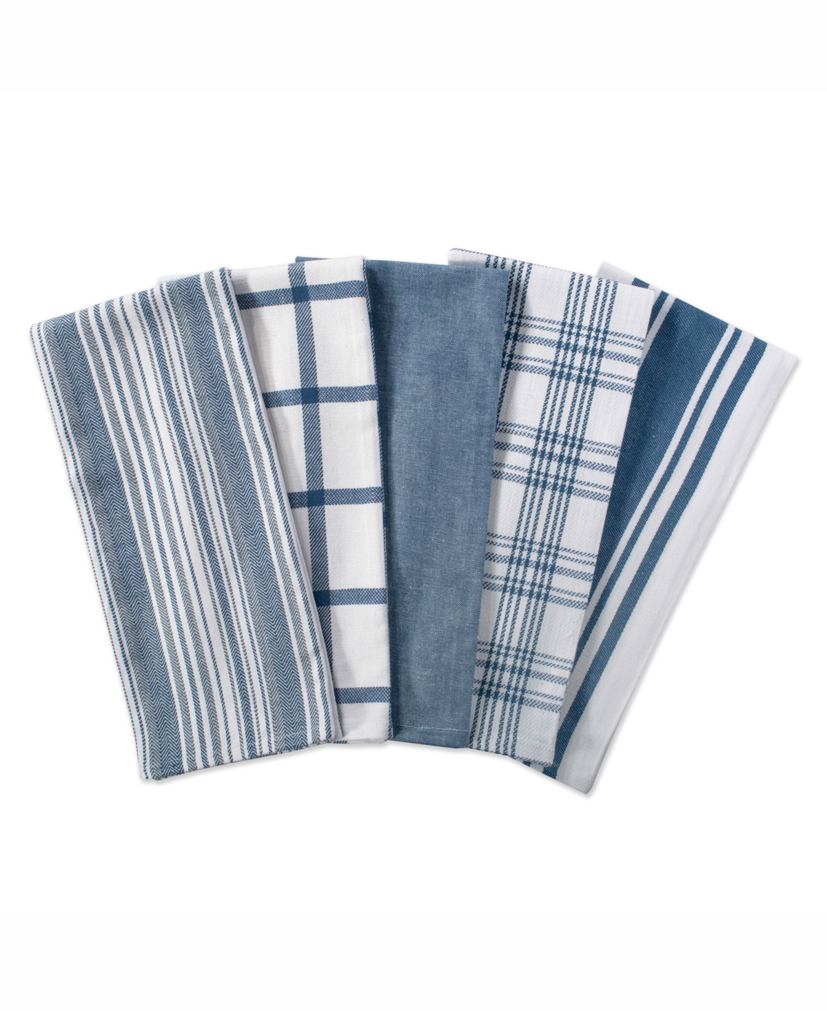 Click here for Assorted Stone Woven Dishtowel  Set of 5 - Blue prices