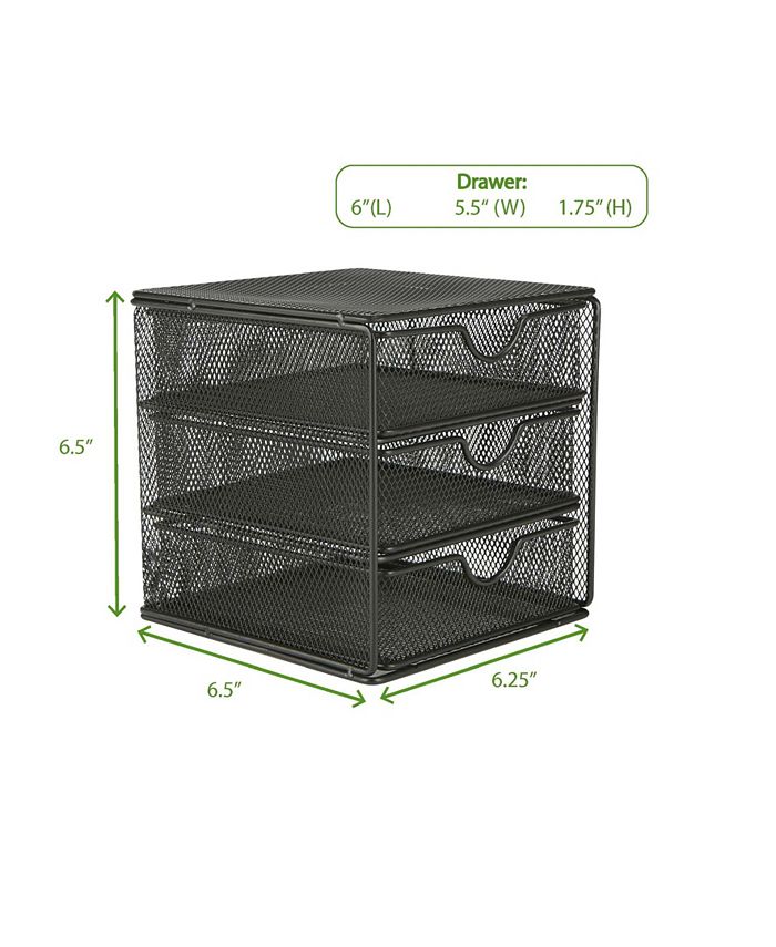 Mind Reader Mesh Mini 3 Tier Drawer Organizer - Macy's