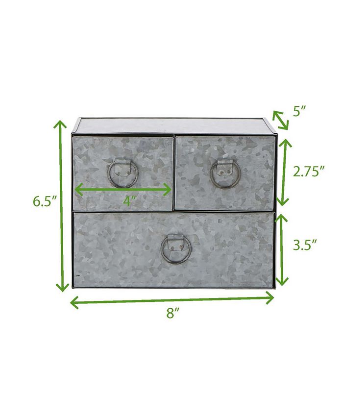 Mind Reader 3 Drawer Iron Storage Cabinet, Multi - Macy's