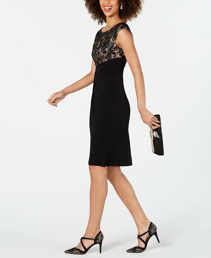 Connected Mesh Lace Dress - Macy's