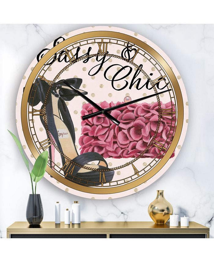 Designart Posh and Luxe Oversized Metal Wall Clock - Macy's