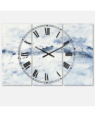 Designart Farmhouse 3 Panels Metal Wall Clock - Macy's