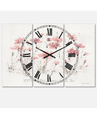 Designart Traditional 3 Panels Metal Wall Clock - Macy's
