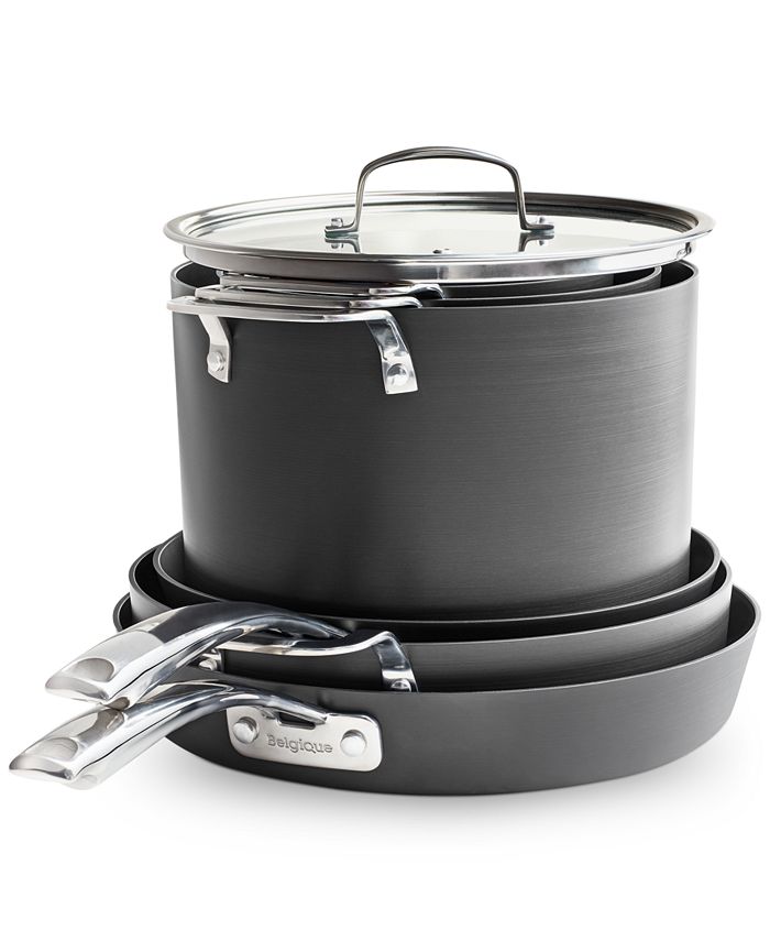 Belgique Stackable 10-Pc. Nonstick Aluminum Cookware Set & Reviews ...