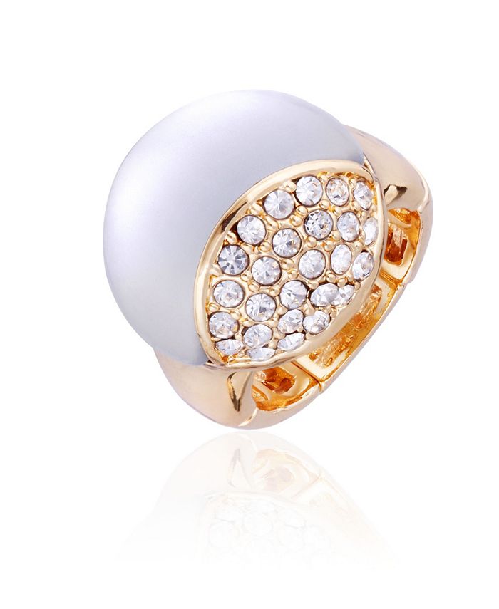 T Tahari Frosted Lucite Stretch Ring - Macy's