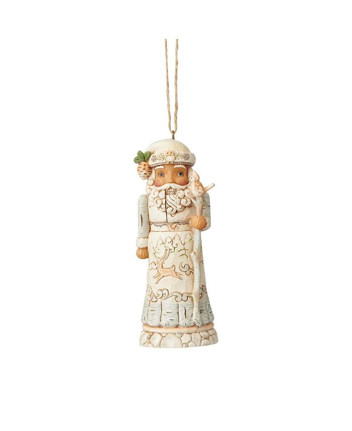 Enesco Jim Shore White Woodland Nutcracker Ornament - Macy's