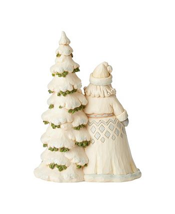 Enesco Jim Shore White Woodland Santa w/ Tree - Macy's