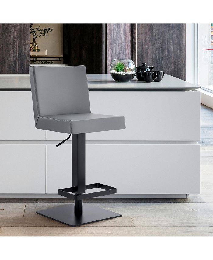 Armen Living Legacy Grey Bar Stool - Macy's