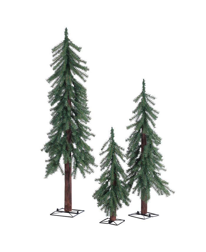 Sterling Unlit Alpine Trees - Set of 3 - Macy's