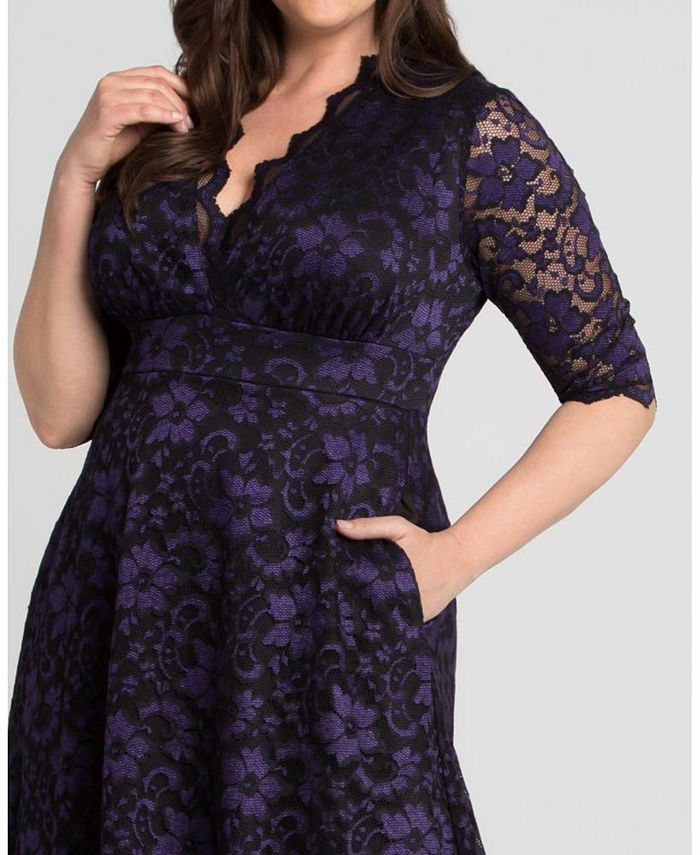 Kiyonna Womens Plus Size Mon Cherie Lace Dress And Reviews Dresses