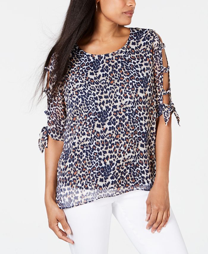 JM Collection Ladder-Sleeve Top, Created for Macy's - Macy's