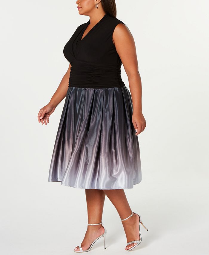 SL Fashions Plus Size Ruched-Waist Dress - Macy's