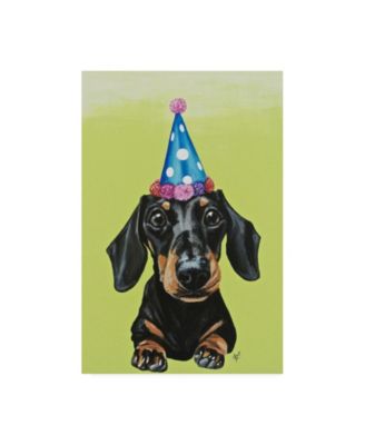 Victoria Coleman Party Dog III Canvas Art - 37" x 49" - Macy's