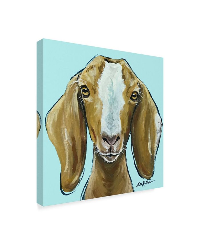 Trademark Global Hippie Hound Studios Goat Square Blue Canvas Art - 15 ...