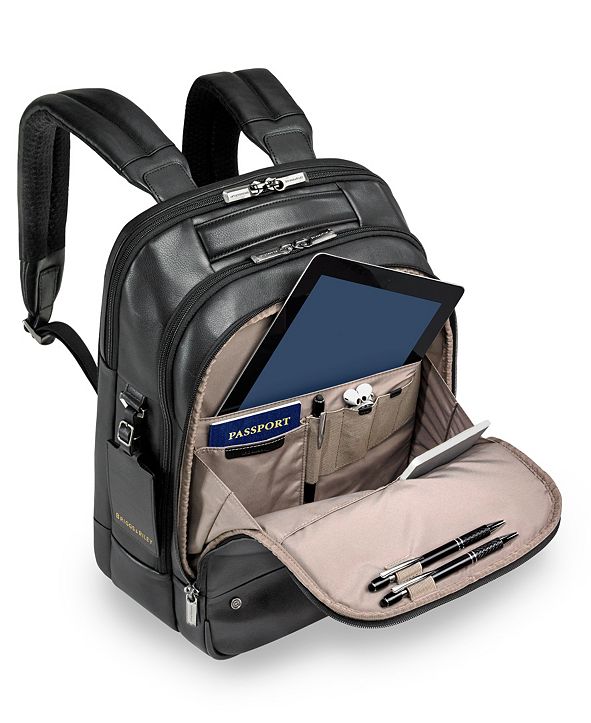 Briggs & Riley @Work Medium Leather Backpack & Reviews - Backpacks ...