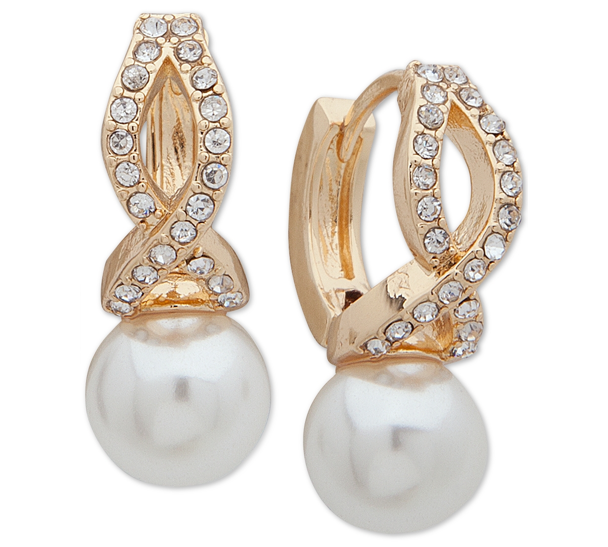 Click here for Anne Klein Gold-tone Imitation Pearl And Crystal H... prices