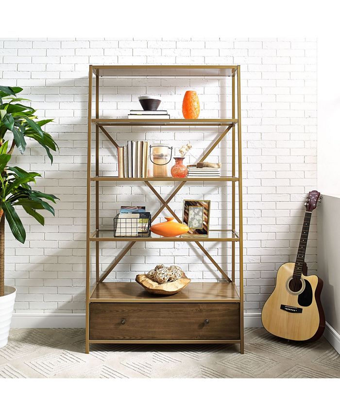 Dorel Living Fiona Pyramid Bookcase Etagere - Macy's