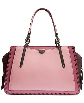 COACH Whipstitch Colorblock Dreamer Leather Satchel - Macy's