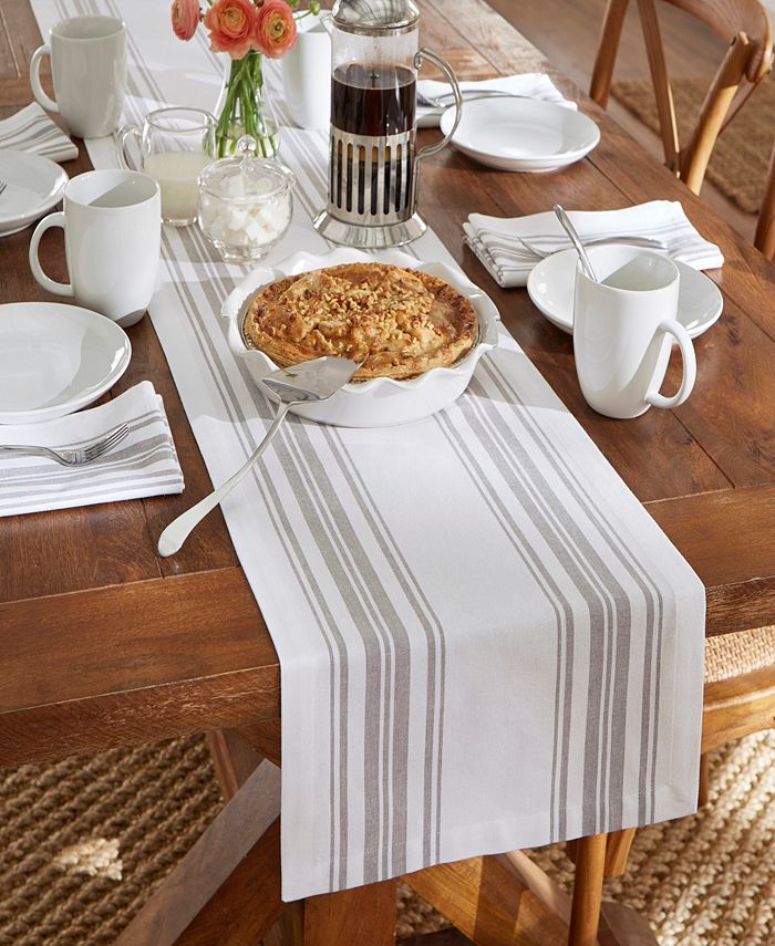 Elrene Farmhouse Living Homestead Stripe Table Runner - Macy's