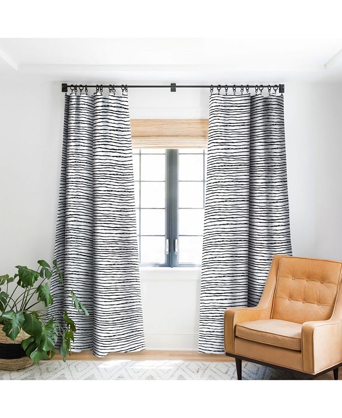 Deny Designs Dash and Ash Painted Stripes Curtain - Macy's