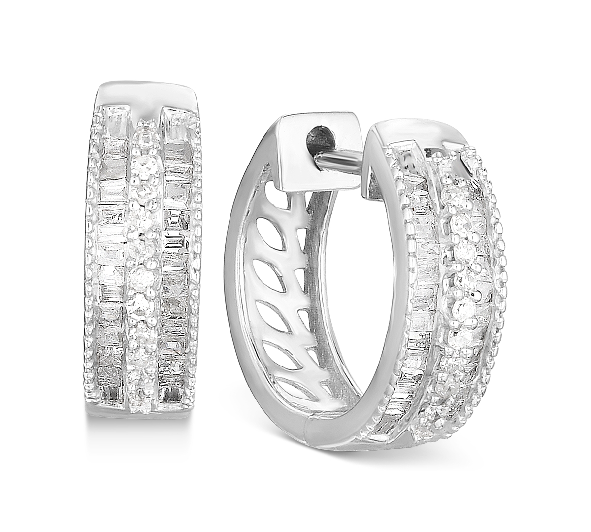 Click here for Diamond Hoop Earrings (1/4 ct. t.w.) in Sterling S... prices