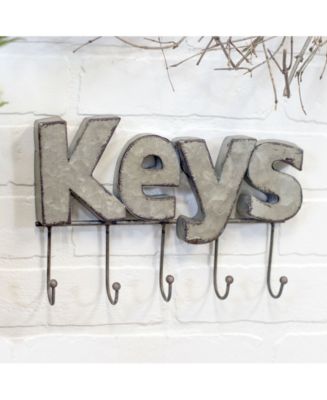 VIP Home & Garden Galvanized Metal "Keys" Hook - Macy's