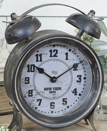 VIP Home & Garden Round Metal Table Clock - Macy's