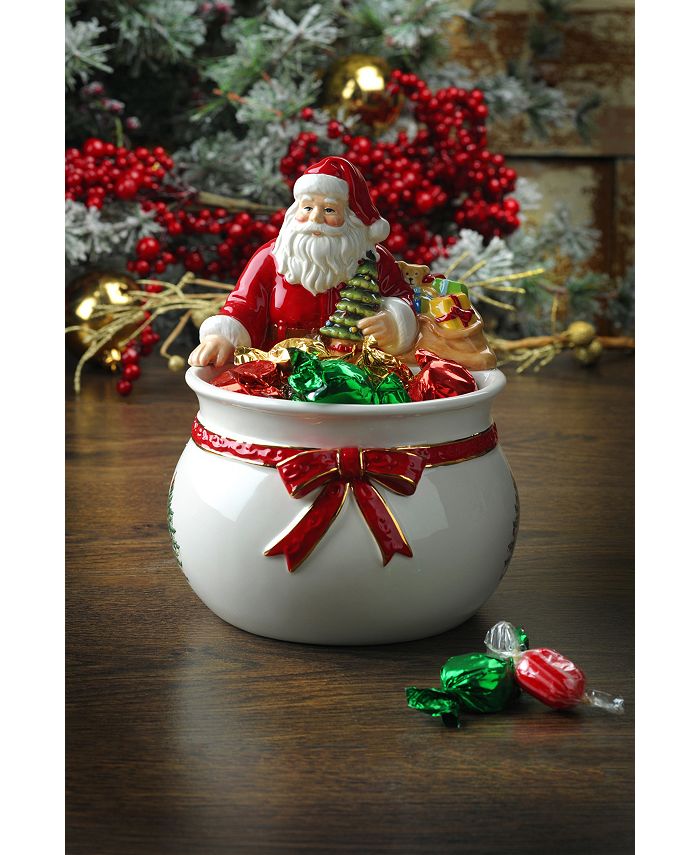 Spode Christmas Tree Figural Santa Bowl - Macy's