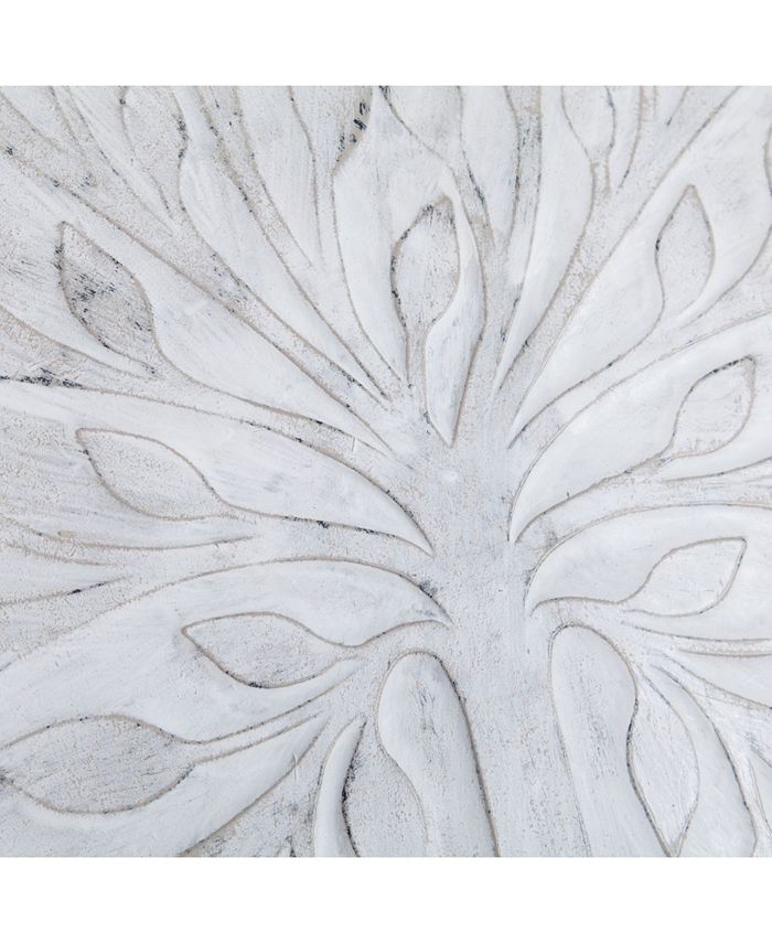 Luxen Home Tree Inlay Square Metal Wall Panel - Macy's