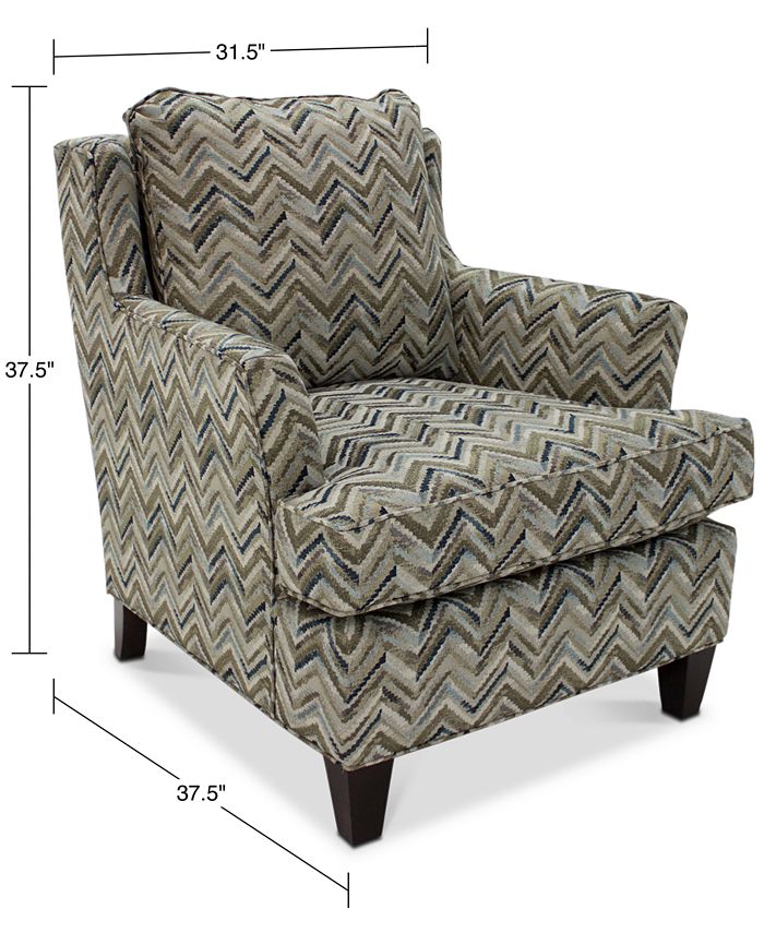 Furniture Erika Fabric Club Chair - Macy's