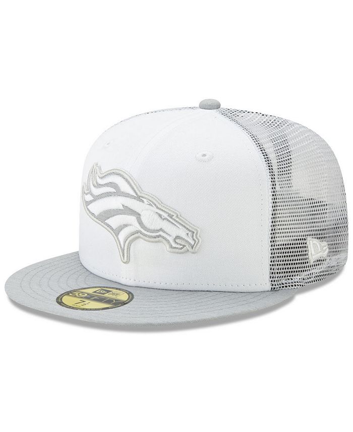 New Era Denver Broncos White Cloud Meshback 59FIFTY Cap - Macy's