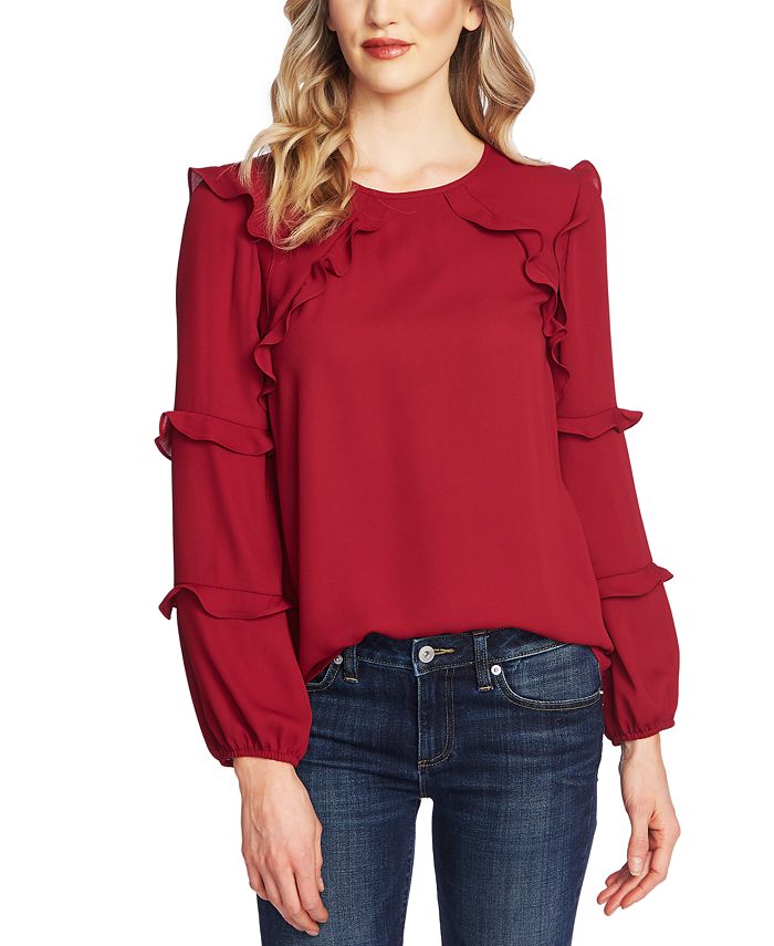 CeCe Tiered Ruffle Blouse - Macy's