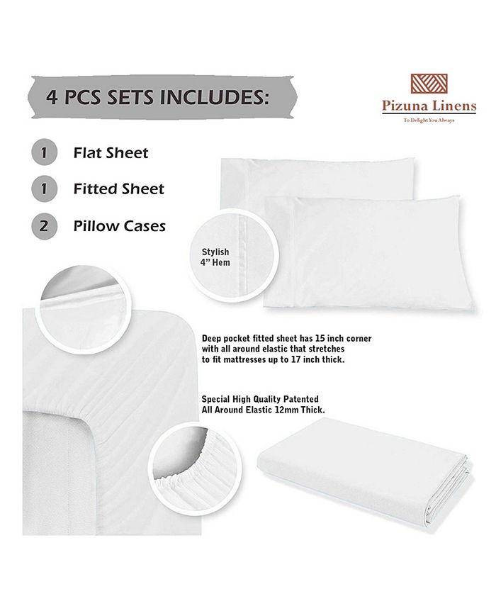 Pizuna 400 Thread Count Sheets Set King Macys