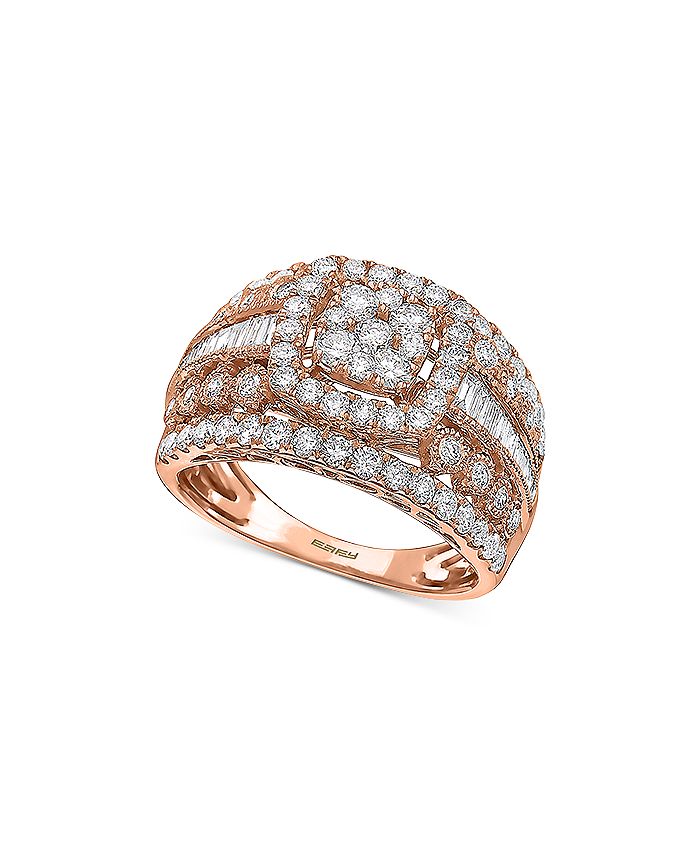 EFFY Collection EFFY® Diamond Multi-Row Cluster Statement Ring (1-5/8 ...