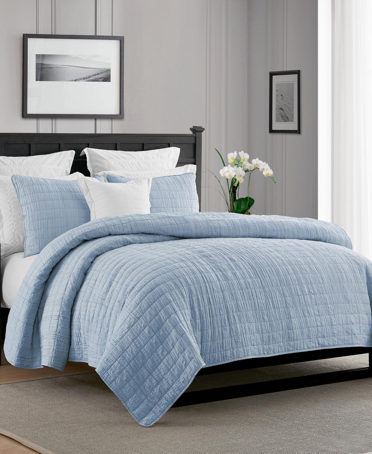 Click here for Cathay Home Inc. Enzyme Washed Crinkle Quilt Set... prices
