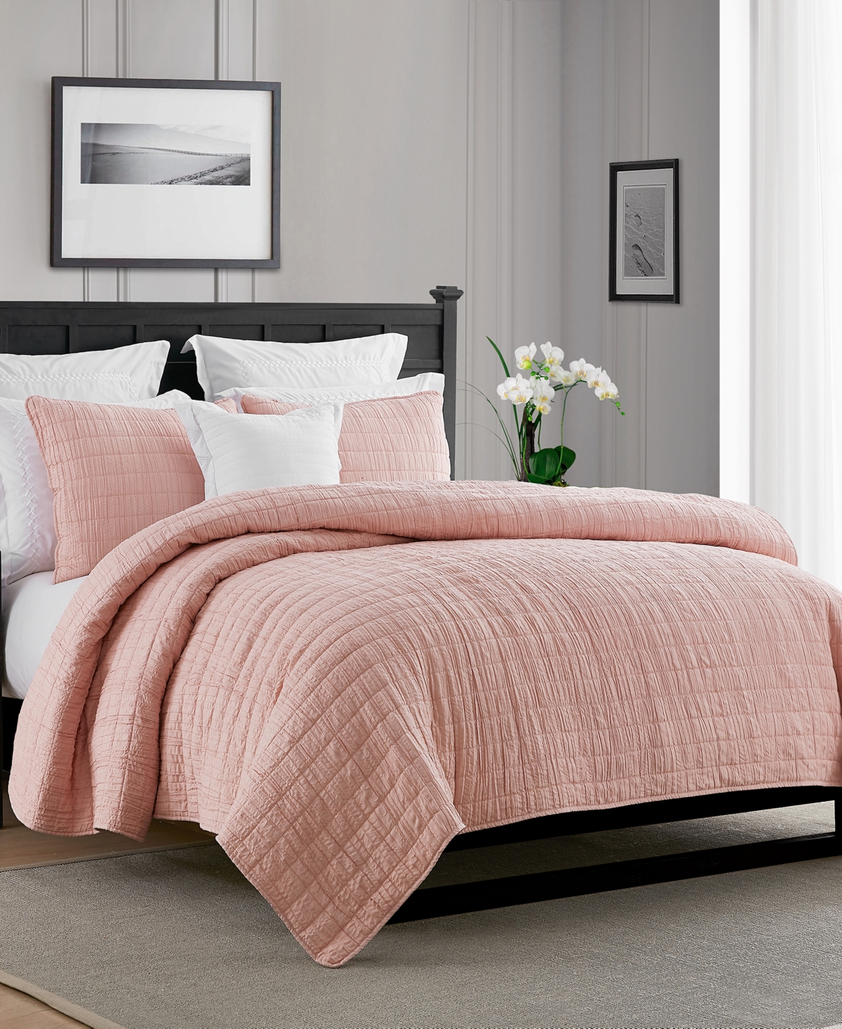 Click here for Cathay Home Inc. Enzyme Washed Crinkle Quilt Set... prices