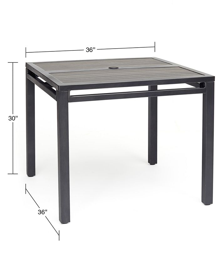 Agio CLOSEOUT! Aluminum 36" Square Outdoor Dining Table, Created for ...