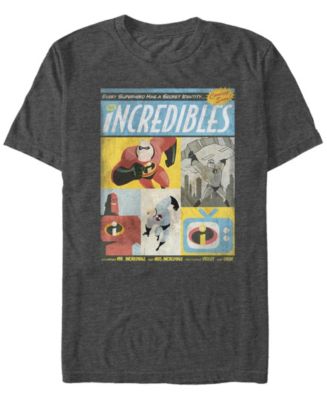 Disney Pixar Men's Incredibles Comic Panel Retro Vintage Short Sleeve T ...