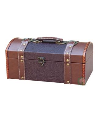 Vintiquewise Dresser Valet Leather Chest with Velvet Lining - Macy's