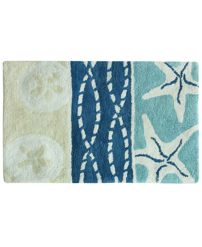 Bacova CLOSEOUT! Coastal Patch Cotton 20" x 30" Bath Rug - Macy's