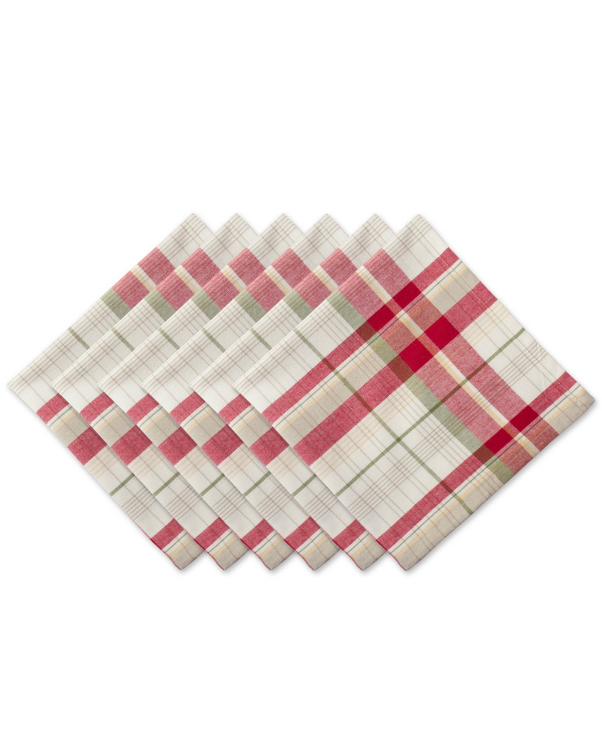Click here for Design Imports Orchard Plaid Napkin  Set of 6 - Re... prices