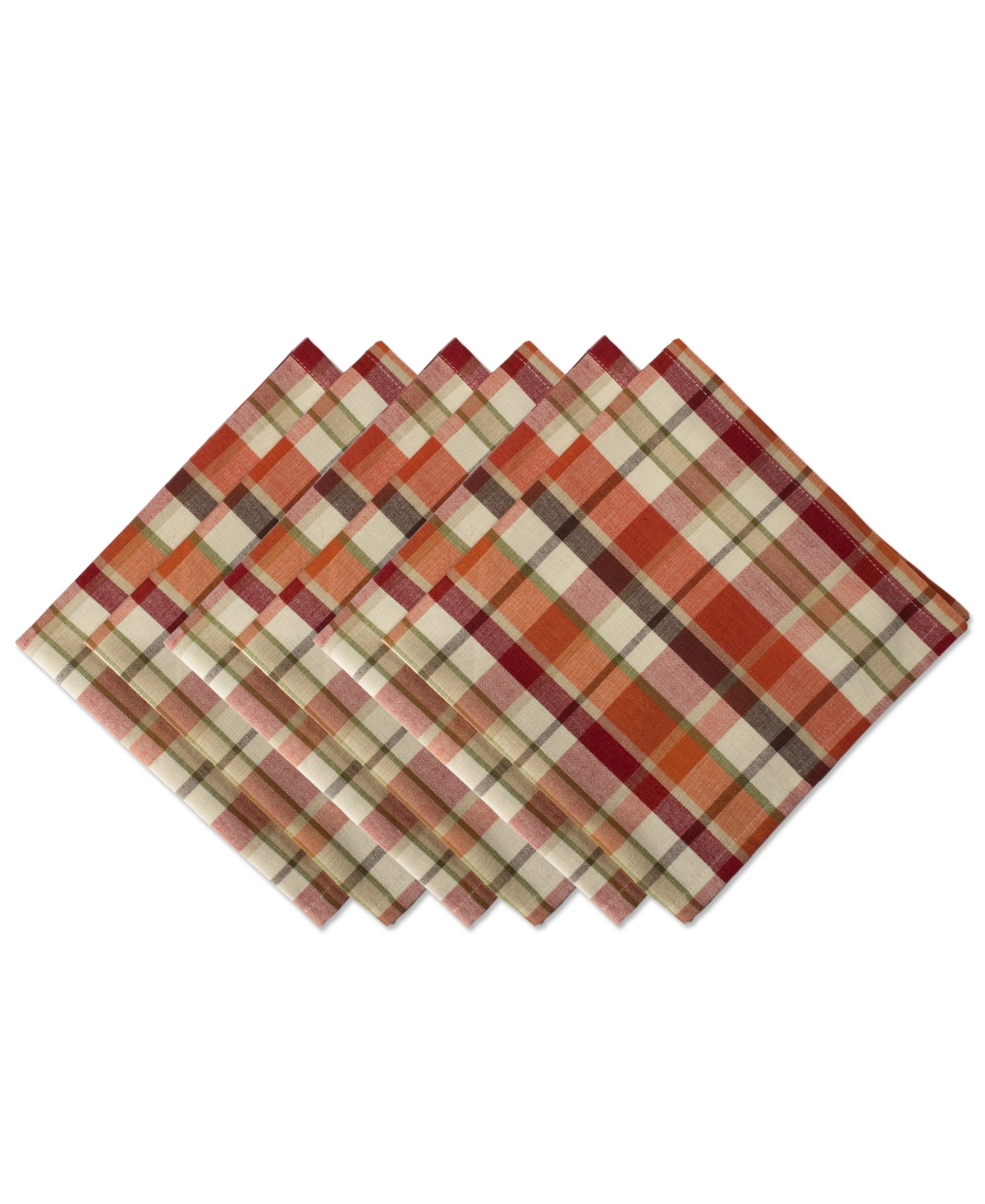 Click here for Design Imports Pumpkin Spice Plaid Napkin  Set of... prices