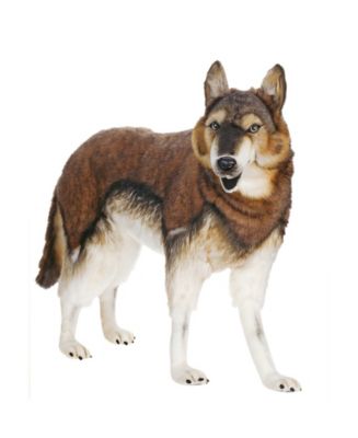 Hansa 40" Standing Timber Wolf Plush Toy - Macy's