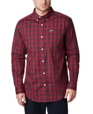 Columbia Men's Big and Tall Rapid Rivers II Checked Long-Sleeve Shirt ...
